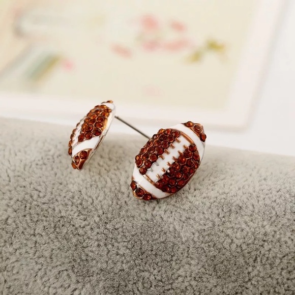 Jewelry | Crystal Football Earrings | Poshmark